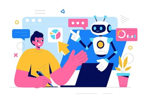 artificial intelligence vector illustration featuring a digital brain
