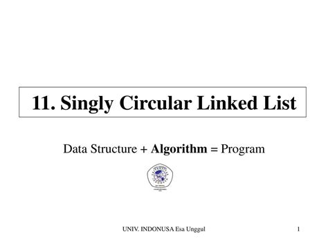 11 Singly Circular Linked List Ppt Download
