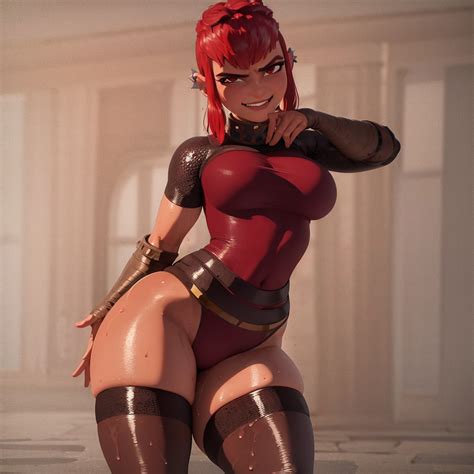 Rule 34 Ai Generated Arms Behind Head Boobs Breasts Curvaceous Female