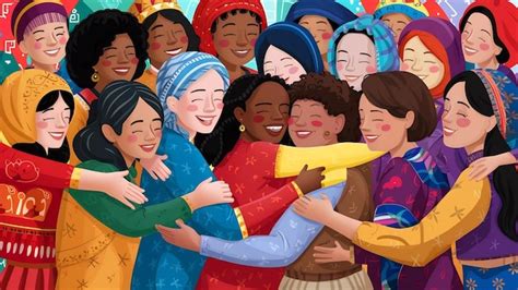 Premium Photo Multicultural Women Hugging Medium Shot