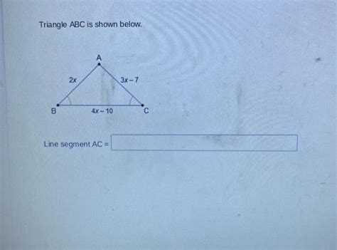 Solved Triangle ABC Is Shown Below Chegg