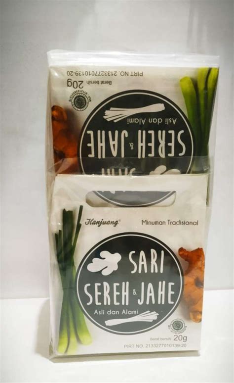 Promo Sari Sereh Dan Jahe Hanjuang Kemasan Kantong Isi 40 Bungkus