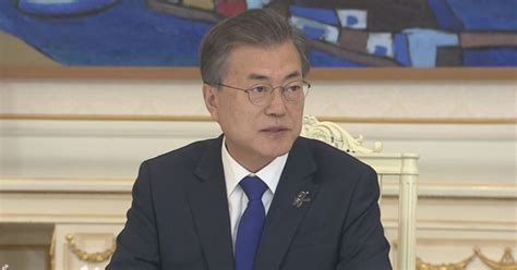 문 대통령 한반도 비핵화 중대 고비낙관 일러