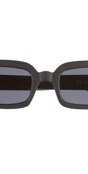 Le Specs Dynamite 52mm Rectangular Sunglasses In Matte Black At Nordstrom