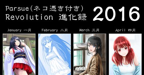 絵師一年進化録 2016絵師進化録 あけおめ ネコp（parsue）のイラスト Pixiv
