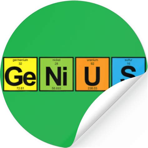 Genius Periodic Table Of Elements Stickers