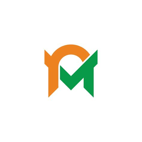 Letter Rm Simple Linked Geometric Logo Vector 11632612 Vector Art At