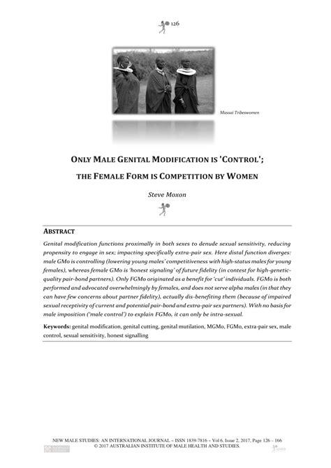 Pdf Only Male Genital Modification Is Control The Female Form Is