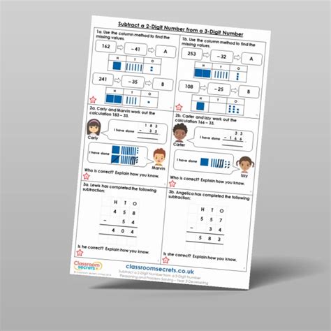 Year 3 Subtract A 2 Digit Number From A 3 Digit Number Reasoning And Problem Solving Resource