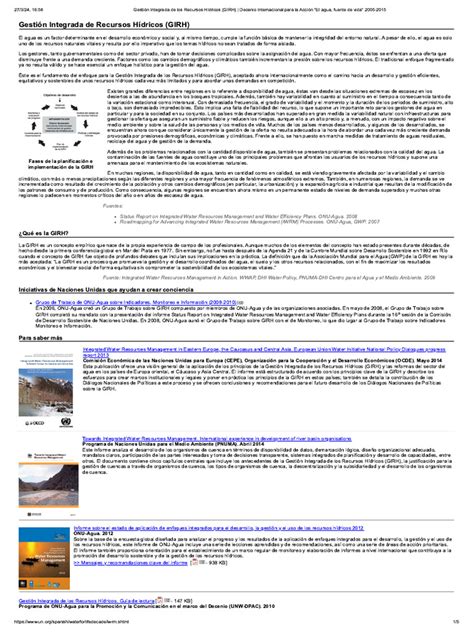 Gestión Integrada De Los Recursos Hídri Pdf
