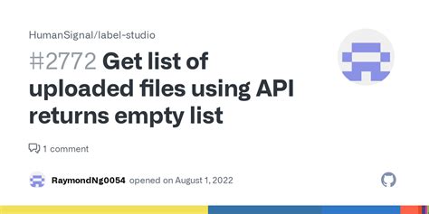 Get List Of Uploaded Files Using API Returns Empty List Issue 2772