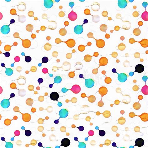 Multicolor Molecules Flat Design Stock Illustration Illustration Of