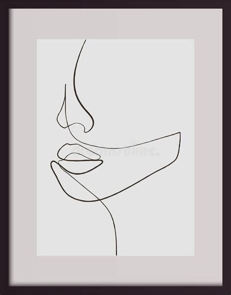 One Line Art Faces Couple Stock Illustrations 211 One Line Art Faces