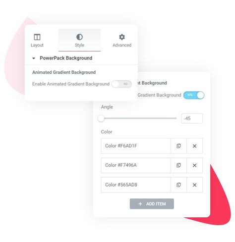 elementor animated gradient background powerpack addons for elementor