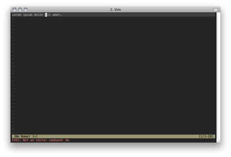 Macos Vim On Mac OS X E492 Not An Editor Command Dw Super User
