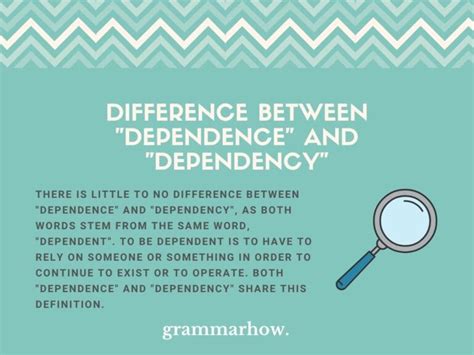 Dependence Vs Dependency Difference Explained