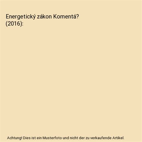 Energetický zákon Komentá Eichlerová Kate ina eBay de