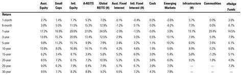 Morningstar Asset Class Performance 2021 And Historical