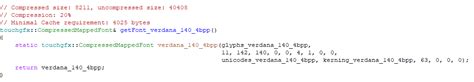 Bitmap Font Compression Touchgfx Documentation