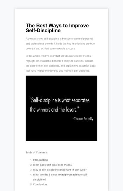 The Best Ways To Improve Self Disciplinepdf