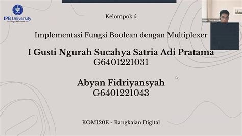 KOM120E Rangkaian Digital Kelompok 5 Implementasi Fungsi Boolean