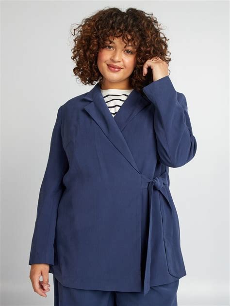 Veste De Tailleur Ceinturée Bleu Kiabi 3900€