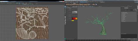 Animatedcreativeandreamcswan UV Mapping Placing Textures And Normal Maps Onto A Tree In Maya