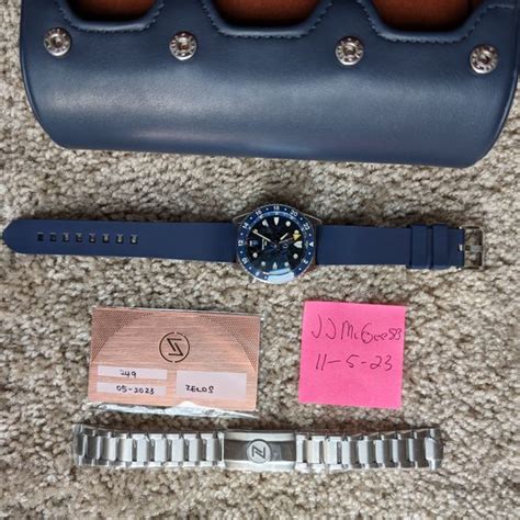 Wts Zelos Mako Gmt Blue Meteorite Watchcharts Marketplace