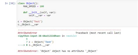 Anaconda Не получается работать с приватным атрибутом в Python