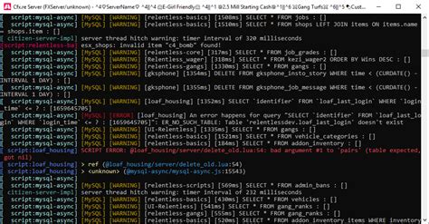 Mysql Errors And Server Not Starting Discussion Cfxre Community