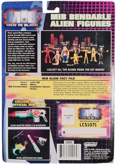 Mikey Men In Black Galoob Op Kaart Old School Toys