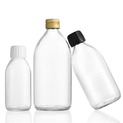 现货批发零售60ml透明口服液玻璃瓶 125ml透明酵素瓶 100ml糖浆瓶 阿里巴巴