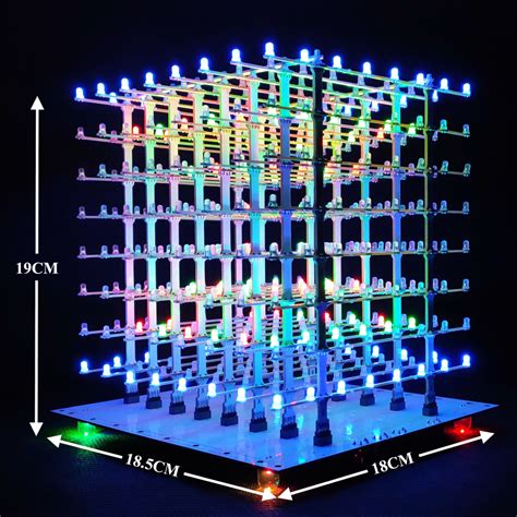 Icubesmart 3d8p Led Cube Kit Diy Electronic Kits Teenagers Learning