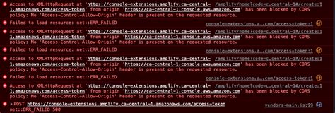 Cors Issue Setting Up Amplify Hosting With Github In Ca Central 1