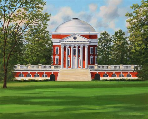 UVA Rotunda Two Painting By Guy Crittenden Pixels