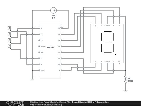 Decodificador BCD A Segmentos CircuitLab