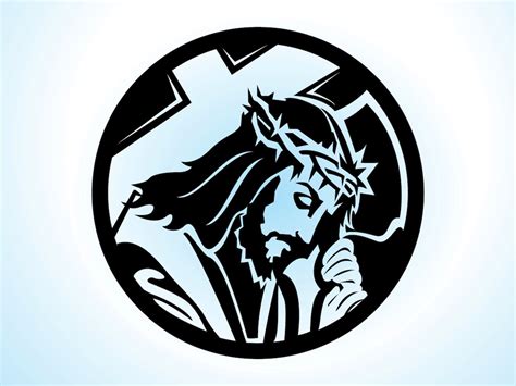 Jesus With Cross Vector Art And Graphics