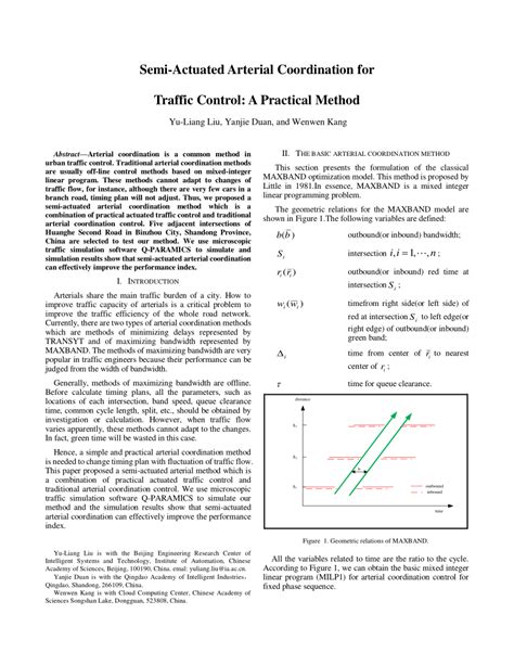 Pdf Semi Actuated Arterial Coordination For Traffic Control A Practical Method