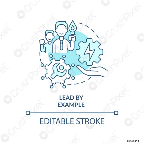 Lead By Example Turquoise Concept Icon Stock Vector 5069914 Crushpixel
