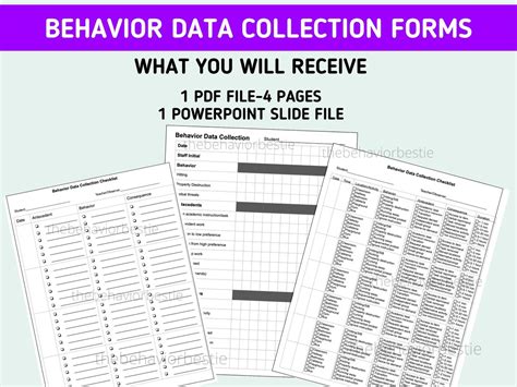 Digital Behavior Data Collection Forms Fba Data Collection Etsy