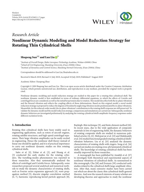 Pdf Nonlinear Dynamic Modeling And Model Reduction Strategy For