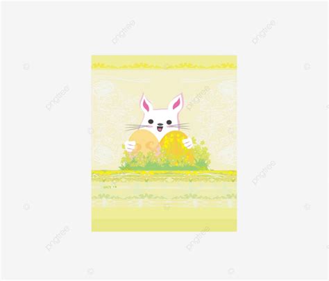 Illustration Of Happy Easter Bunny Carrying Egg Over Preschool