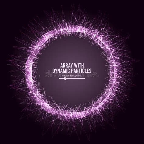 Array Vector With Splash Emitted Particles Big Data Complex