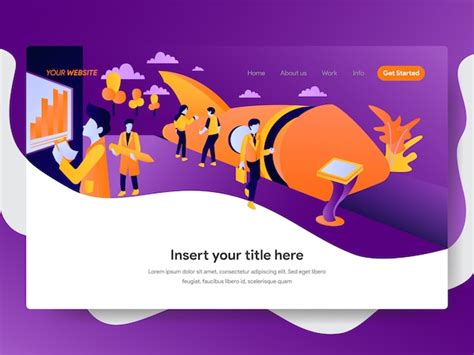Ilustración de inicio para página web Vector Premium