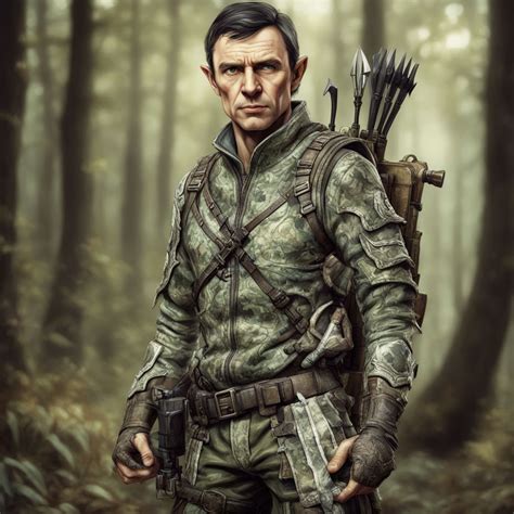 Half Elf Middle Aged Man Ranger By Andrey Semernin Playground
