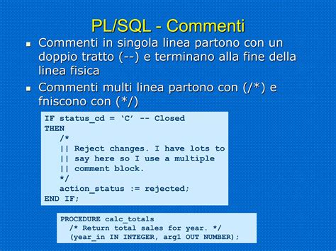 Corso Oracle Plsqlppt