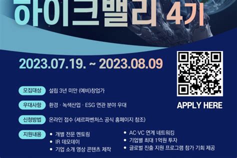 세르파벤처스 2023 하반기 ‘하이크밸리 4기 참여 스타트업 모집 스타트업 스토리 플랫폼 플래텀platum
