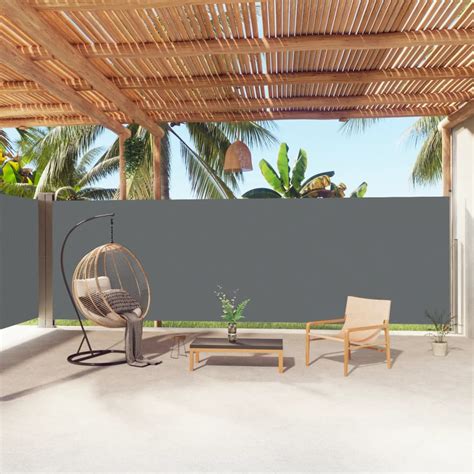 Maison Exclusive Toldo lateral retráctil gris antracita x cm Leroy Merlin
