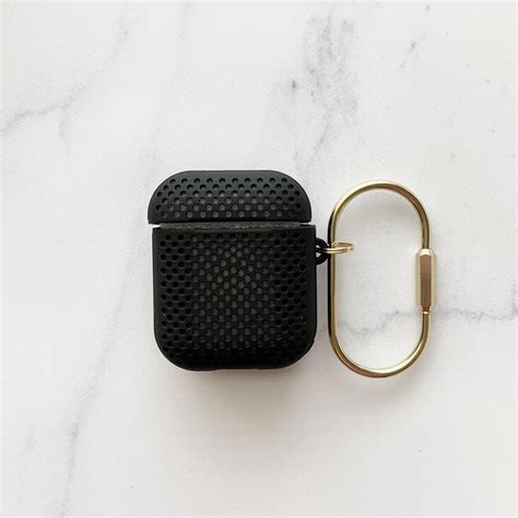 Mesh Matte Black Airpod Case Slim Protective Airpod Case Etsy