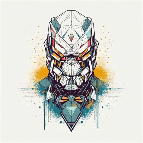 Premium Photo A Digital Illustration Of A Robot With A Face And A